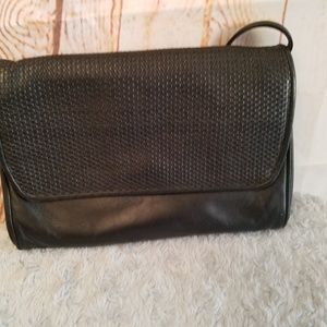 Ganson | Bags | Ganson Vintage Woven Black Leather Purse | Poshmark